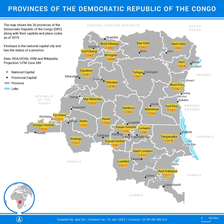 Provinces of the Democratic Republic of the Congo – geo.fyi