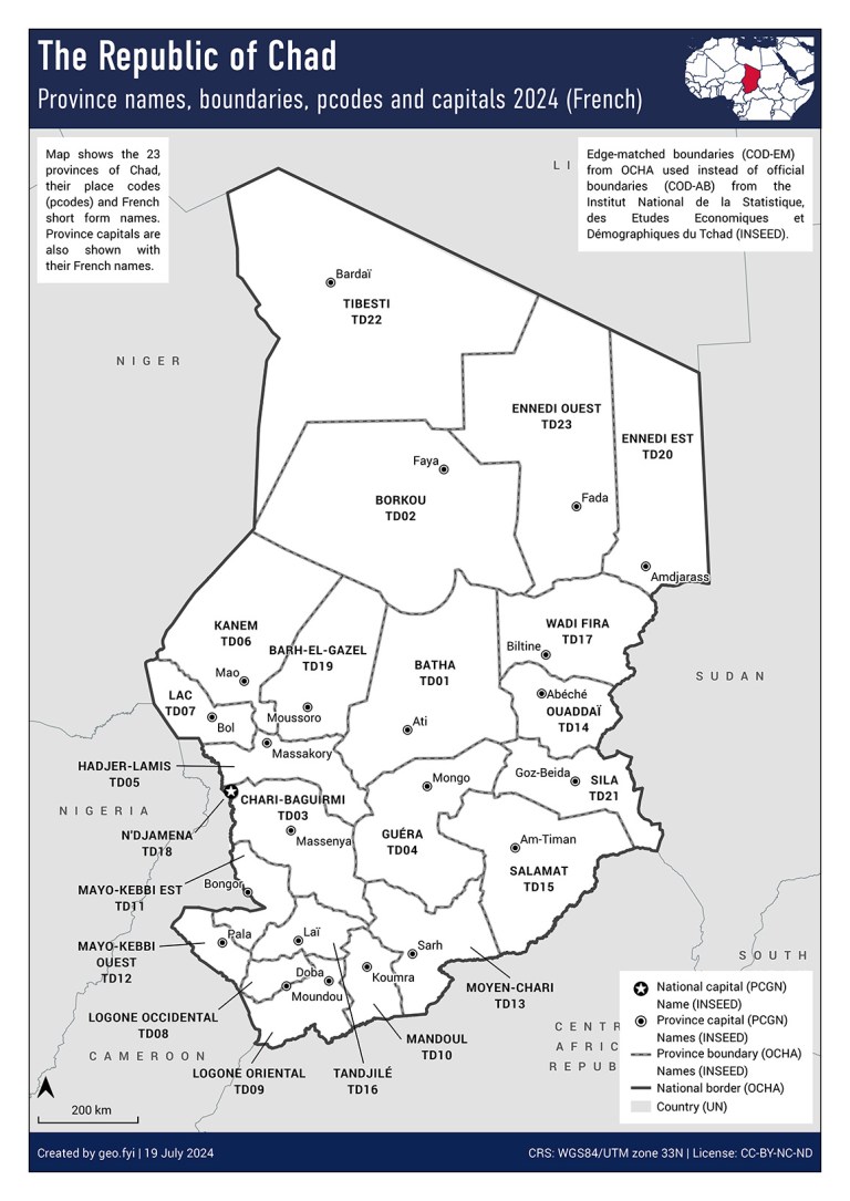 Provinces of the Republic of Chad – geo.fyi